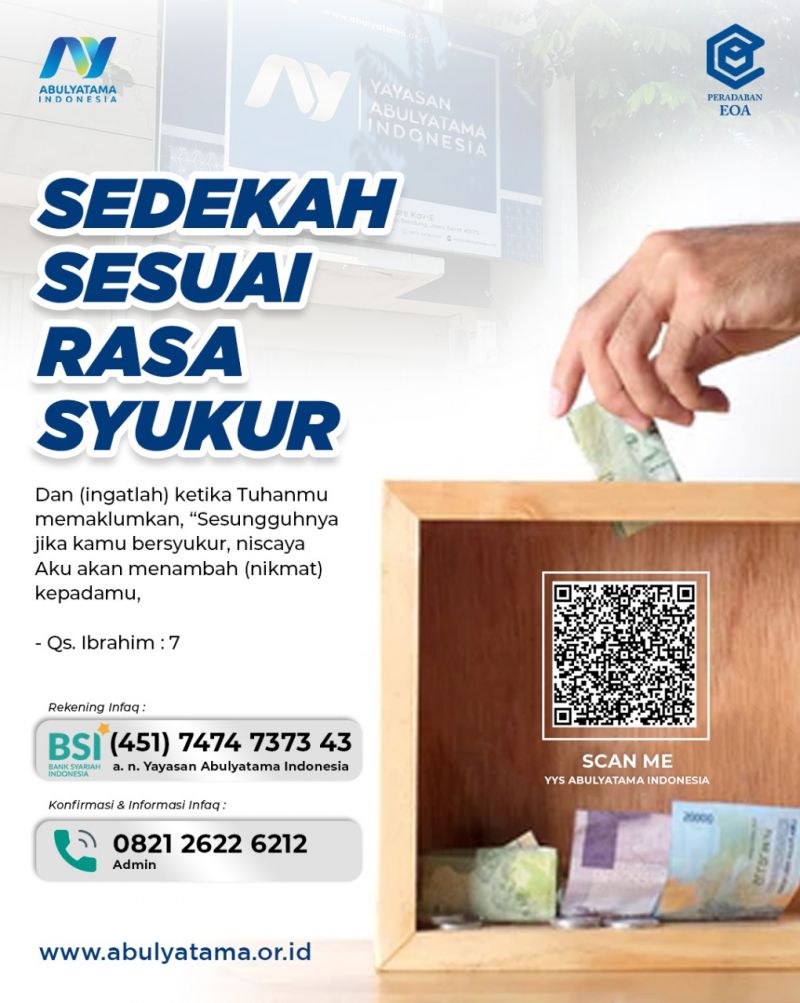 Sedekah Sesuai Rasa Syukur